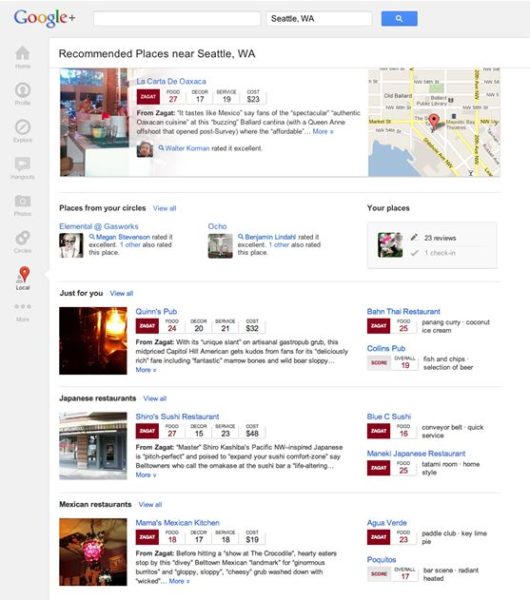 New Google+ Local Tab Unveiled, Will Replace Google Places