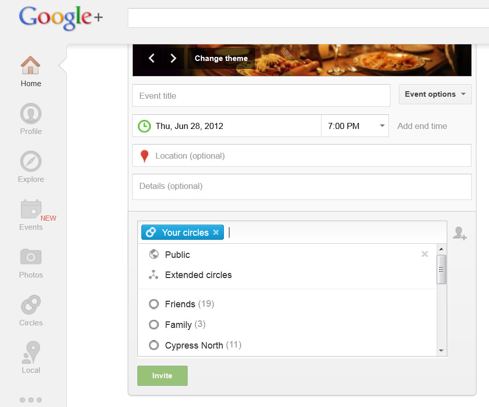 Google+ Events Lets You Invite All Circles To An Event, Spam Ensues
