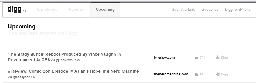 New Curated Digg Launches Without User Profiles, History or Commenting