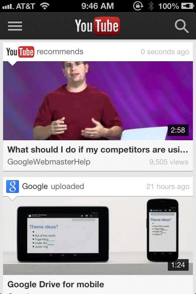 Up Close With Google's New YouTube App