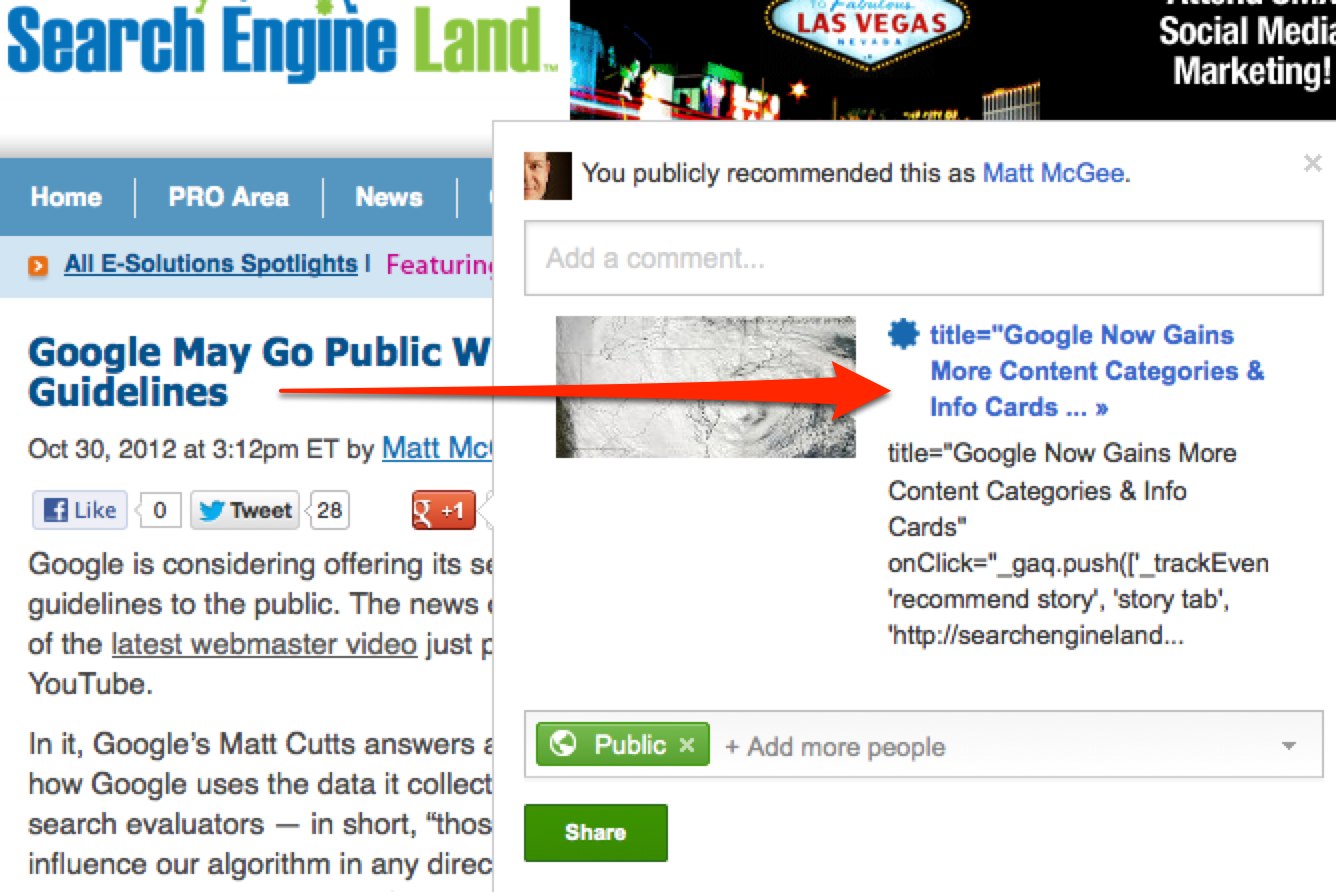 Google+ Bug Sharing The Wrong URLs? Google+ Bug Sharing The Wrong URLs?