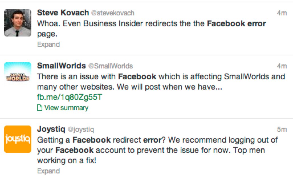 Facebook Breaks The Web: Error With Widgets Causes Sites To Disappear