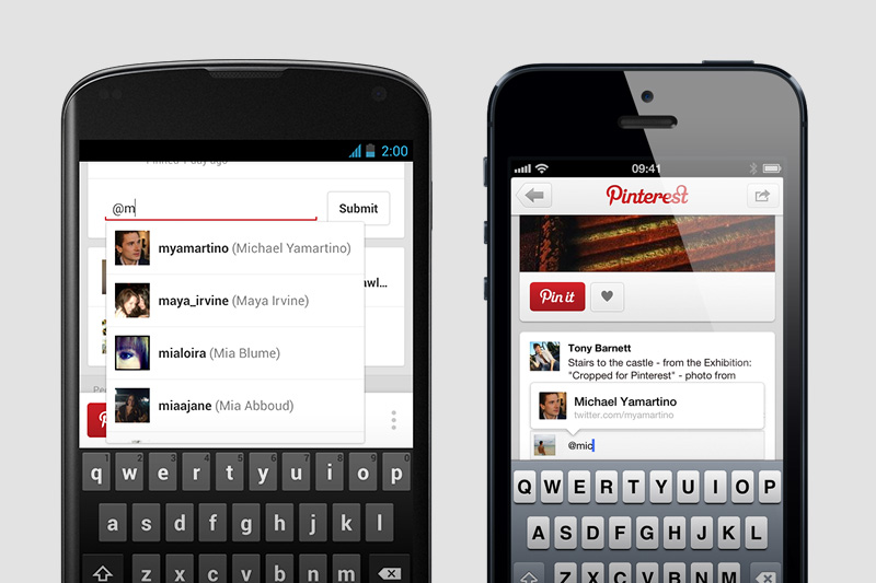 Pinterest App Gets New Mention, Notification & Search Features