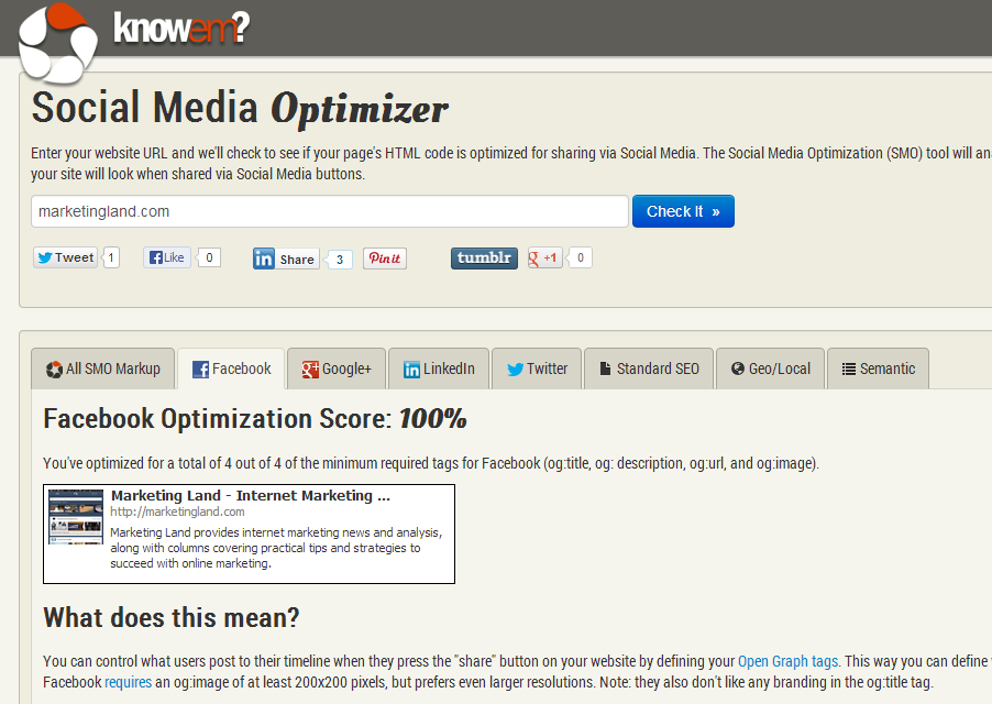 Check Your Tags & Social Markup With KnowEm's (Free) New 'Social Media ...