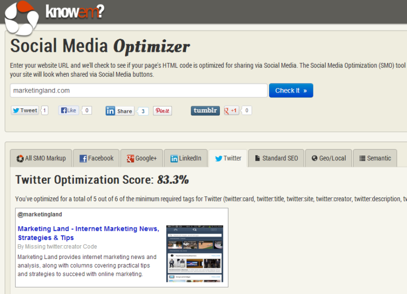 Check Your Tags & Social Markup With KnowEm's (Free) New 'Social Media ...