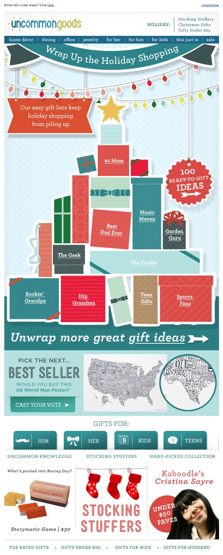 10 Holiday Gift Guide Ideas for Email