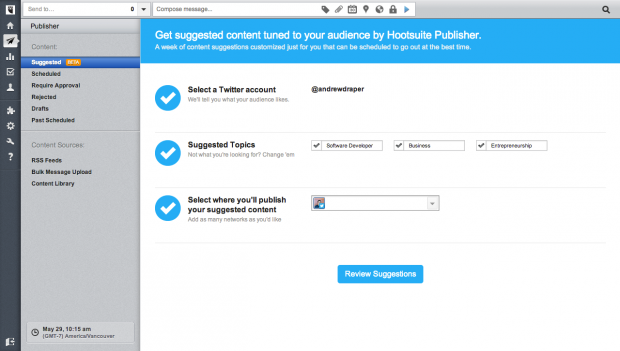 Hootsuite Rebrand Adds New Content Suggestion & Publishing Tool