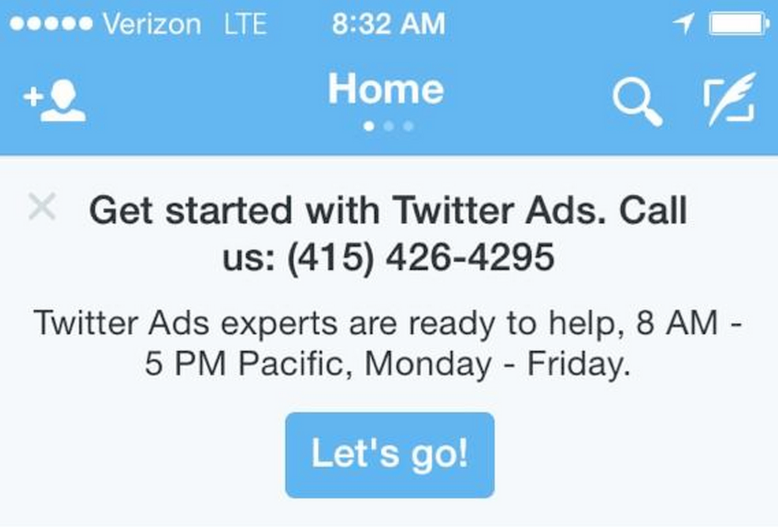 Twitter Pushes Advertising Support Via Mobile App Notifications