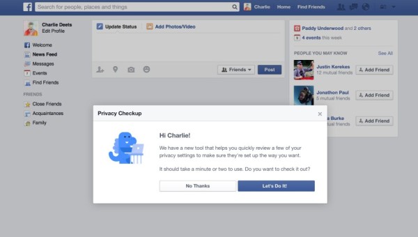 Facebook Rolls Out Privacy Checkup For All Users