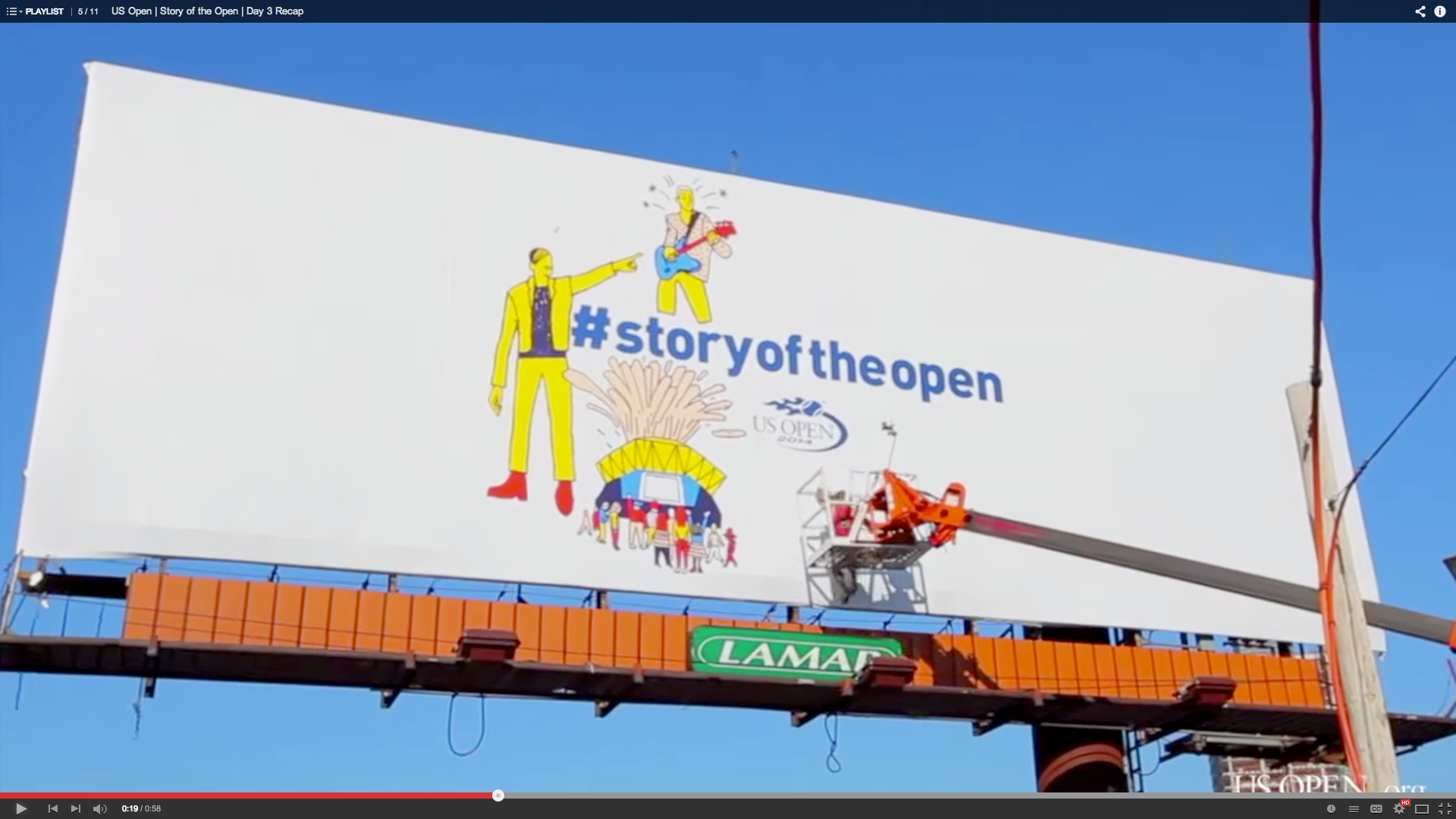U.S. Open Uses Social Media To Tell The #StoryOfTheOpen On A Billboard