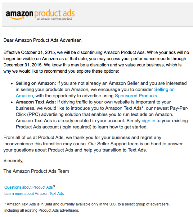 Amazon Retiring Product Ads, Offers New Text Ads As Alternative