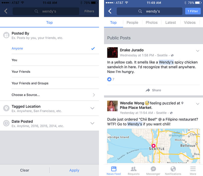 Confirmed: Facebook rolling out new mobile search filters on iOS
