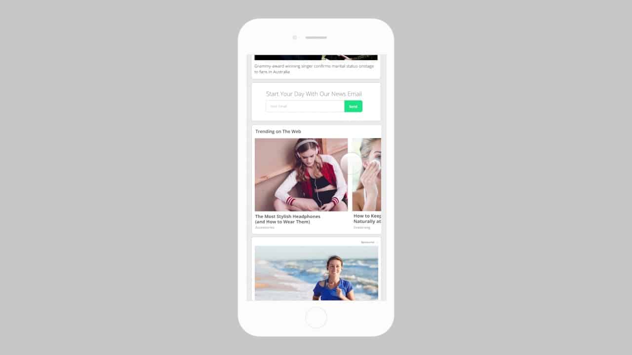 Taboola's grid of recommended stories is now an infinite, scrolling feed