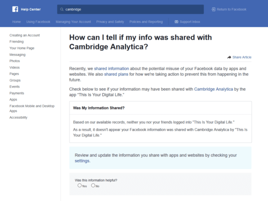 Does Cambridge Analytica have your info? Here's how to check