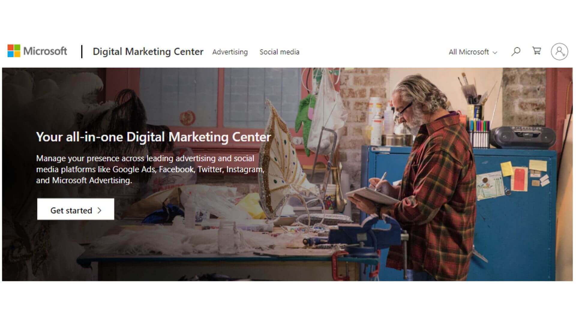 Microsoft's Digital Marketing Center for search and social management ...