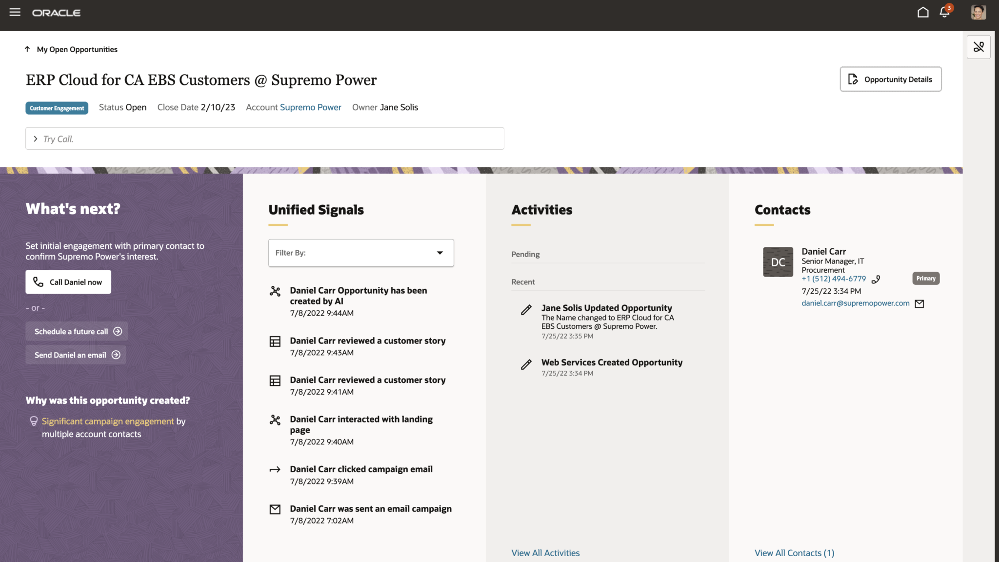 Oracle announces next gen Fusion Sales